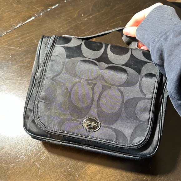 Coach | Bags | Coach Black And Patterned Makeup Bag | Poshmark